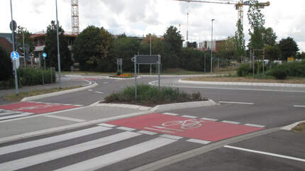 Fahrrad Ber Zebrastreifen